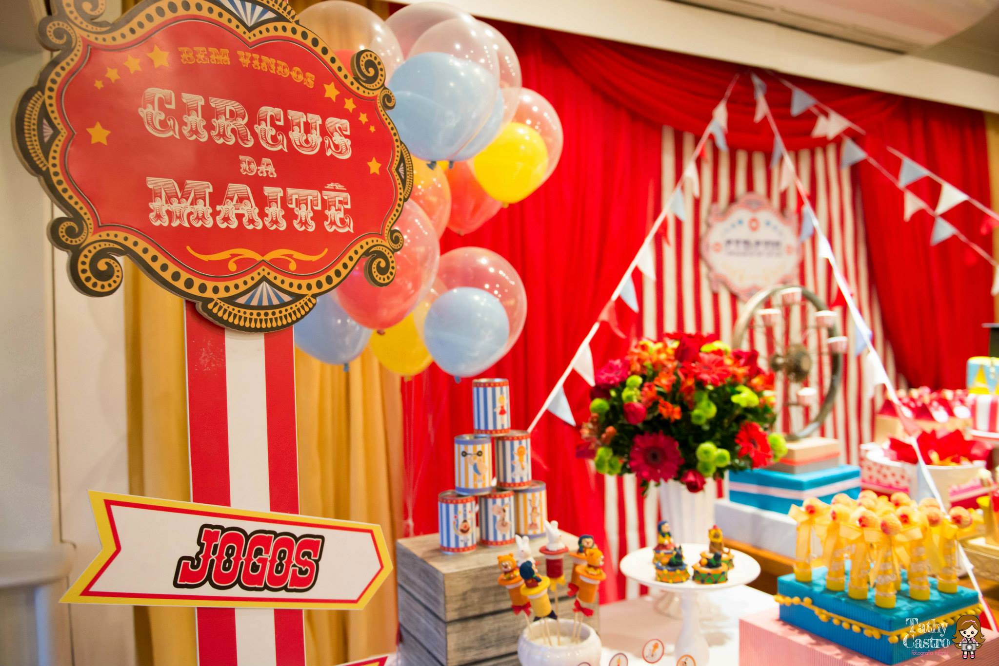 Classic Red & White Circus Themed Birthday Party - Birthday Party Ideas ...